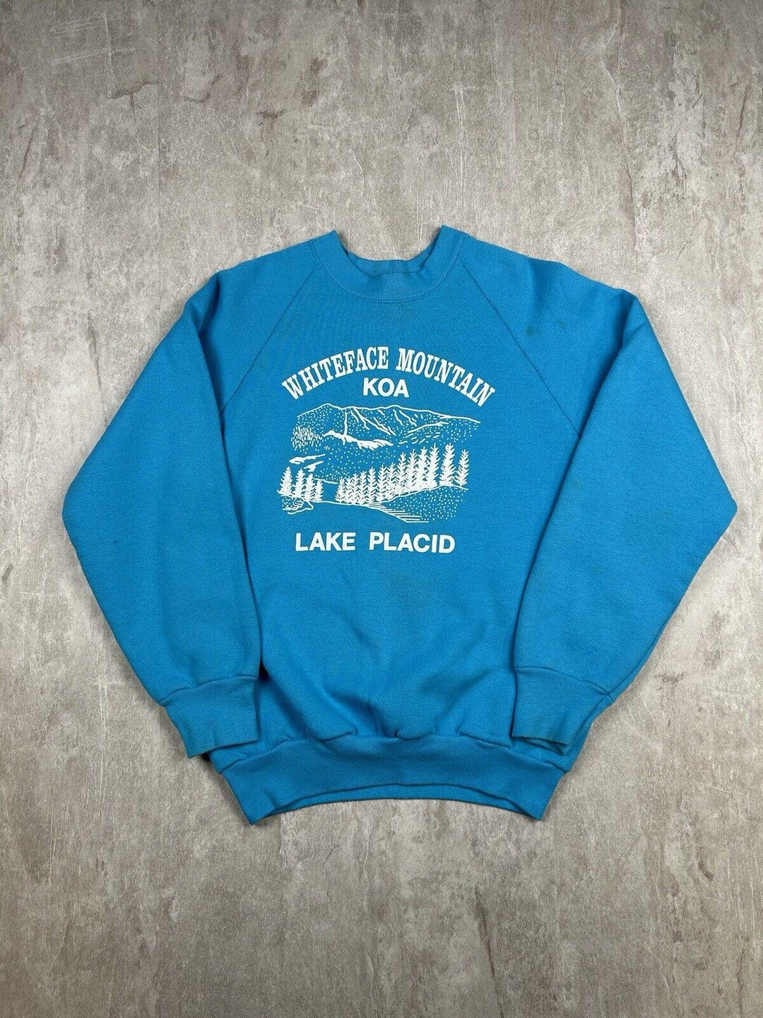 Vtg 90s Lake Placid New York Whiteface Mountain Graphic Sweatshirt Mens ...