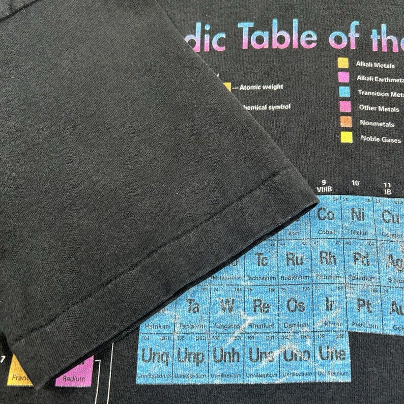 Vtg 1995 Periodic Table of the Elements T-shirt Chemistry Men’s Size ...