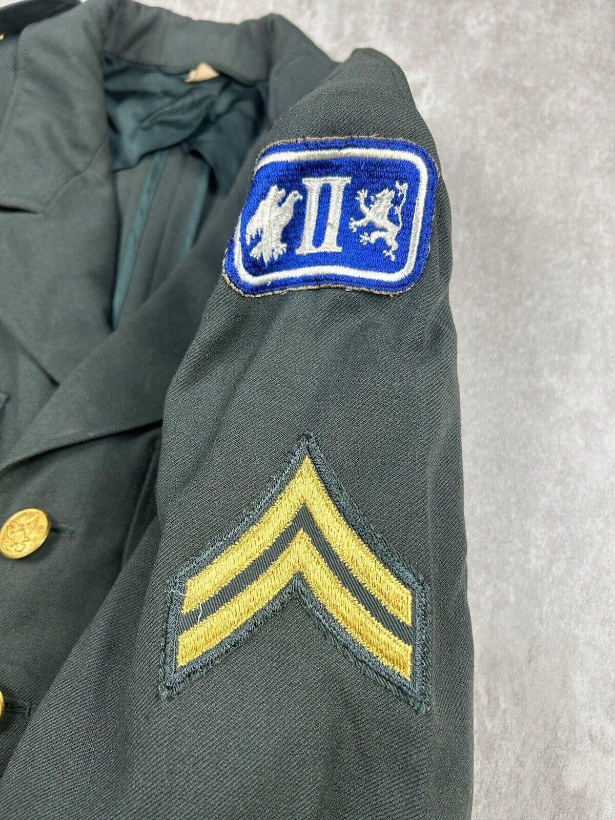 Vintage U.S. Army Dress Green Jacket Uniform Coat Patches Men’s Size 39 ...