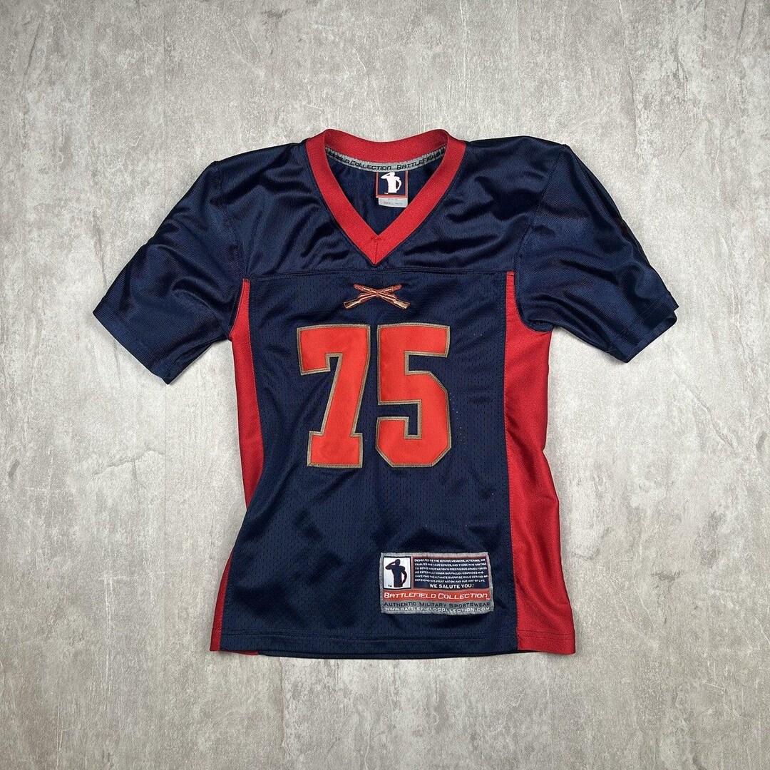 USMC Battlefield Collection Football Jersey Blue #75 Youth Size S - Etsy