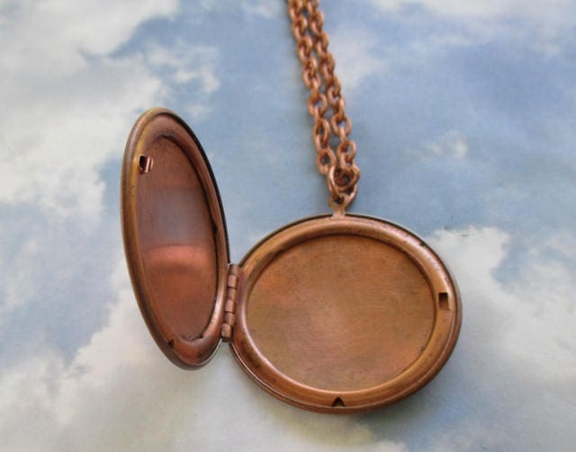 Copper Locket on Copper Chain Vintage Copper Locket - Etsy