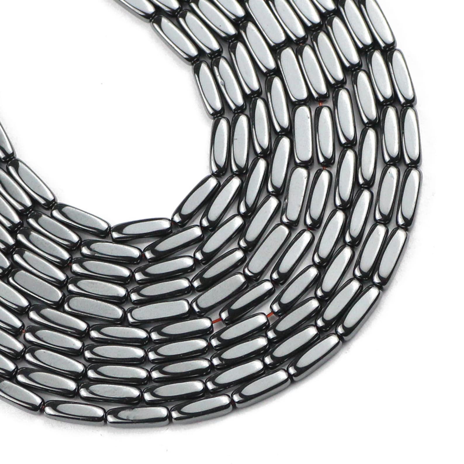 9x3mm Black Cuboid Bead Natural Stone Rectangular Spacer Charm Loose ...