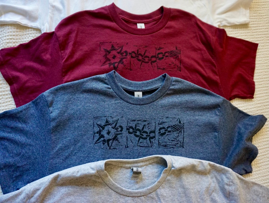 Medieval Mace Linocut Hand Printed T Shirt - Etsy