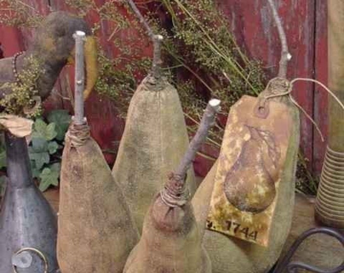 Primitive Fall Tall Pears Olde Cupboard Tucks Bowl Filler Instant ...