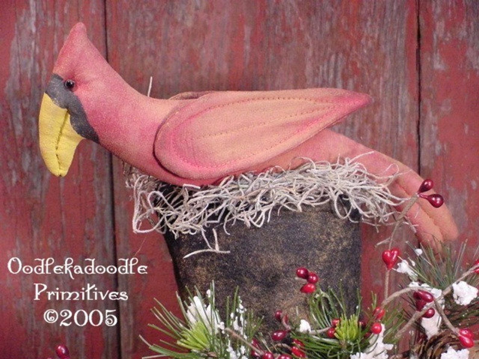 Primitive Christmas Snowman Hat Miittens Muffler Cardinal & - Etsy