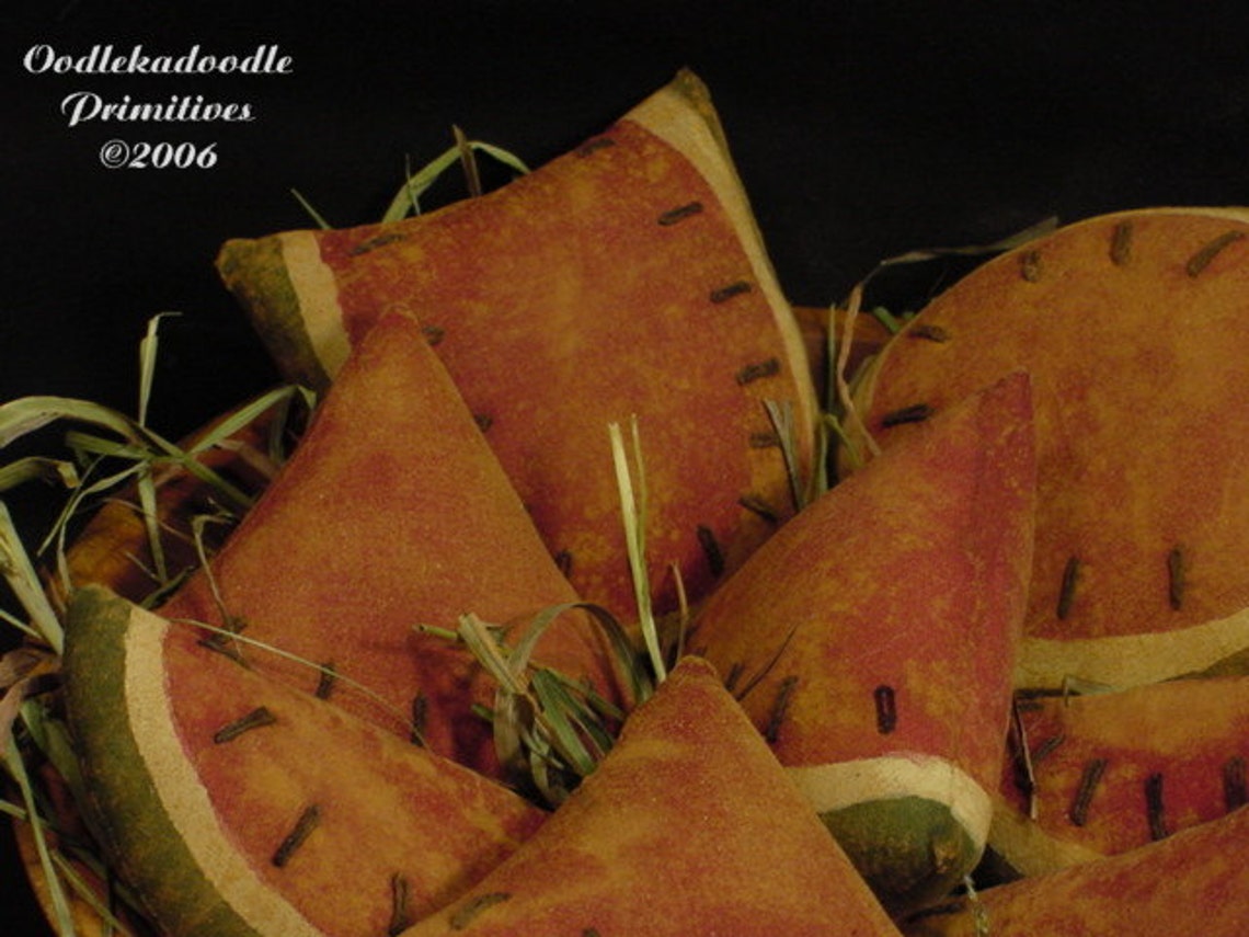 Primitive Watermelon Slices Summer Bowl Filler Cupboard Tucks Instant ...