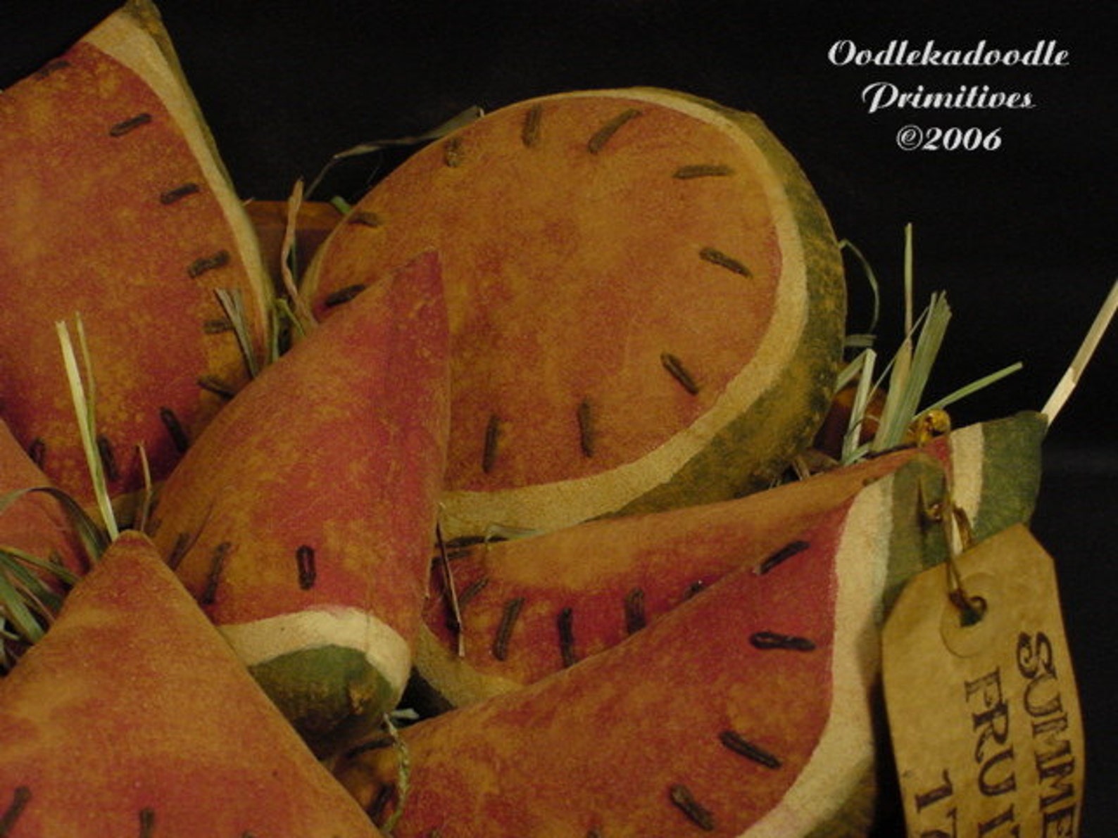 Primitive Watermelon Slices Summer Bowl Filler Cupboard Tucks Instant ...