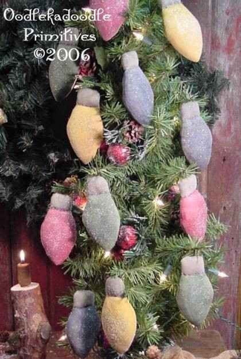 Primitive Holiday Christmas Lights Ornies Tucks Bowl Filler - Etsy