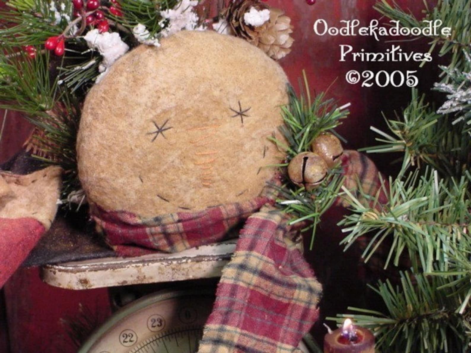 Primitive Christmas Snowman Hat Miittens Muffler Cardinal & - Etsy