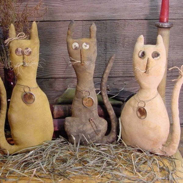 Primitive Cat - Etsy