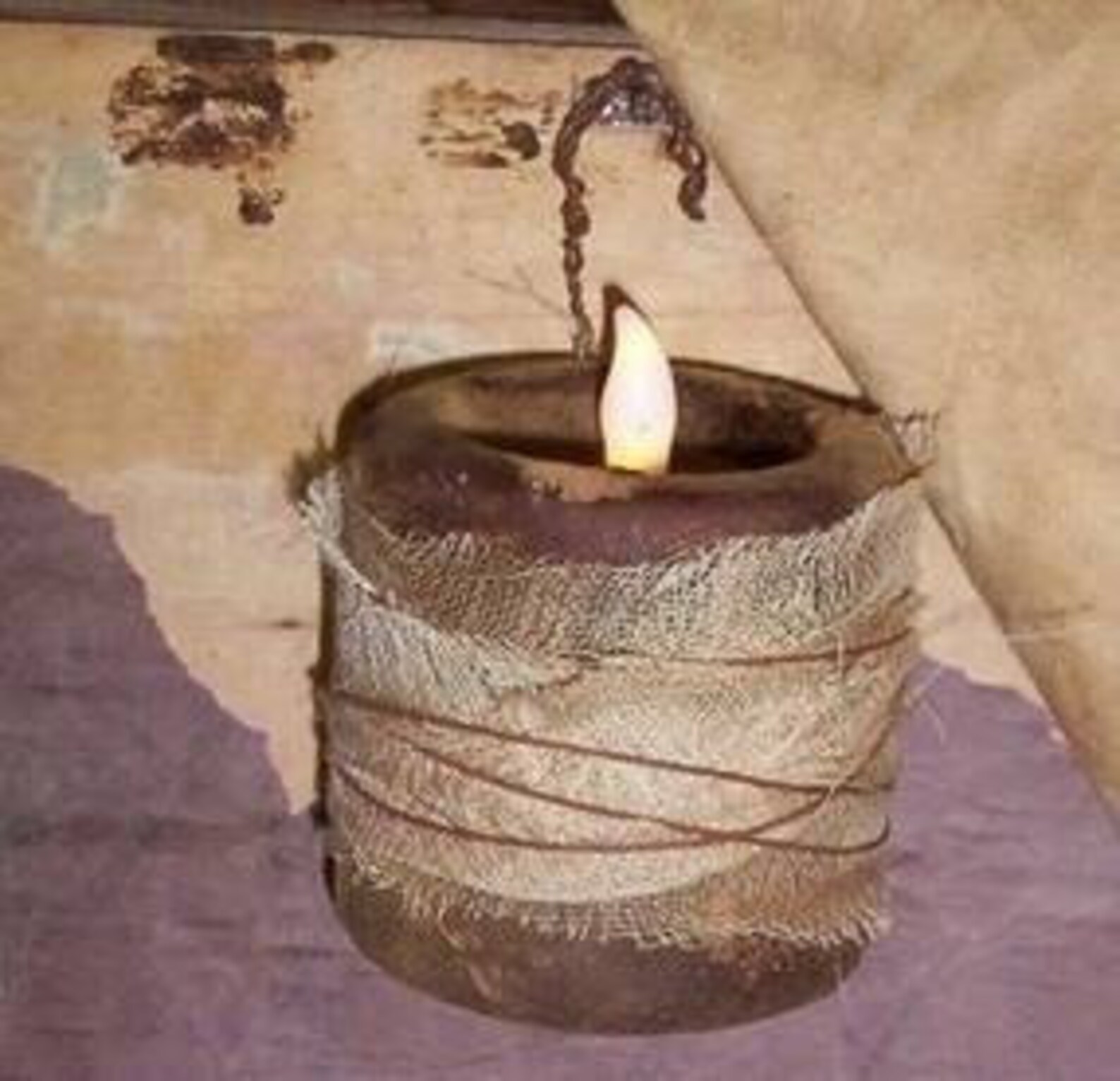 Primitive Fabric Flickering Light Pillar Candle Instant Digital ...