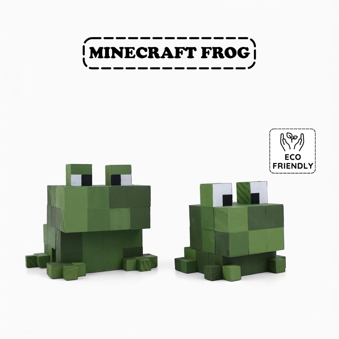 Handmade Wooden Block Frog Minecraft Wall Art Minecraft Pixel Art Frog ...