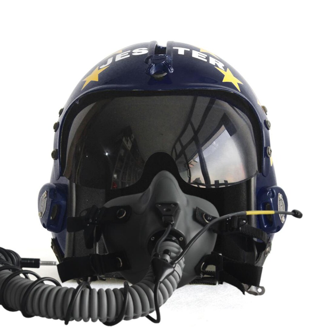 HGU-33 Top Gun Jester V.2 Flight Fighter Jet Helmet Movie Prop + MBU ...