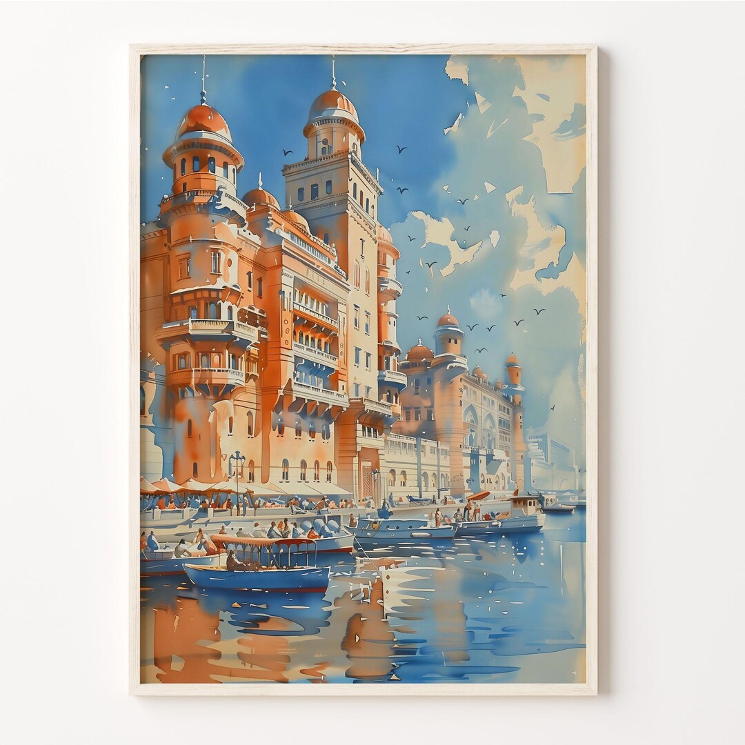 Manama Watercolor Painting, Manama Travel Print, Bahrain Poster, Wall ...