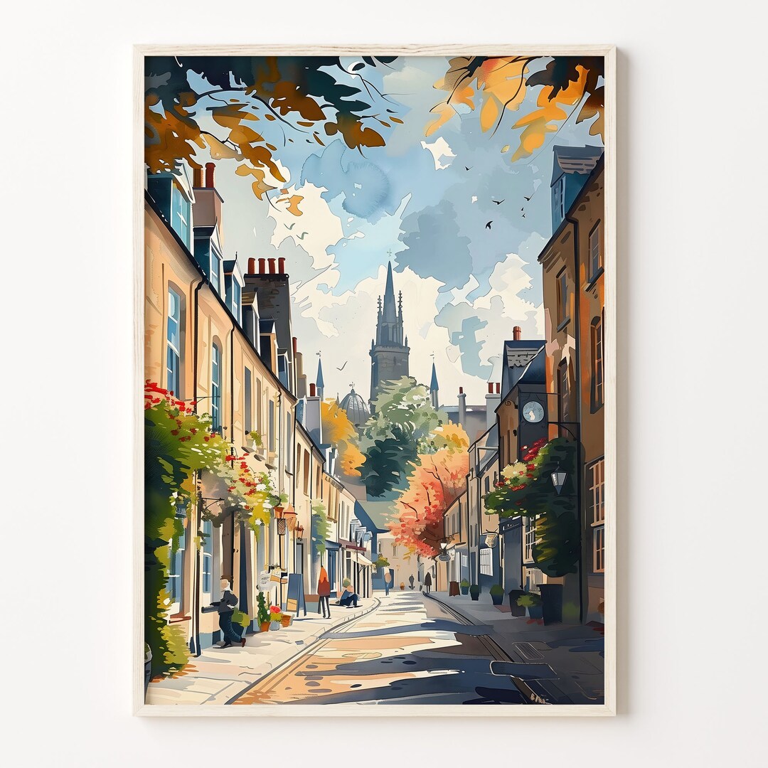 Cirencester Watercolor Painting, Travel Print, Wall Art, Poster, Home ...
