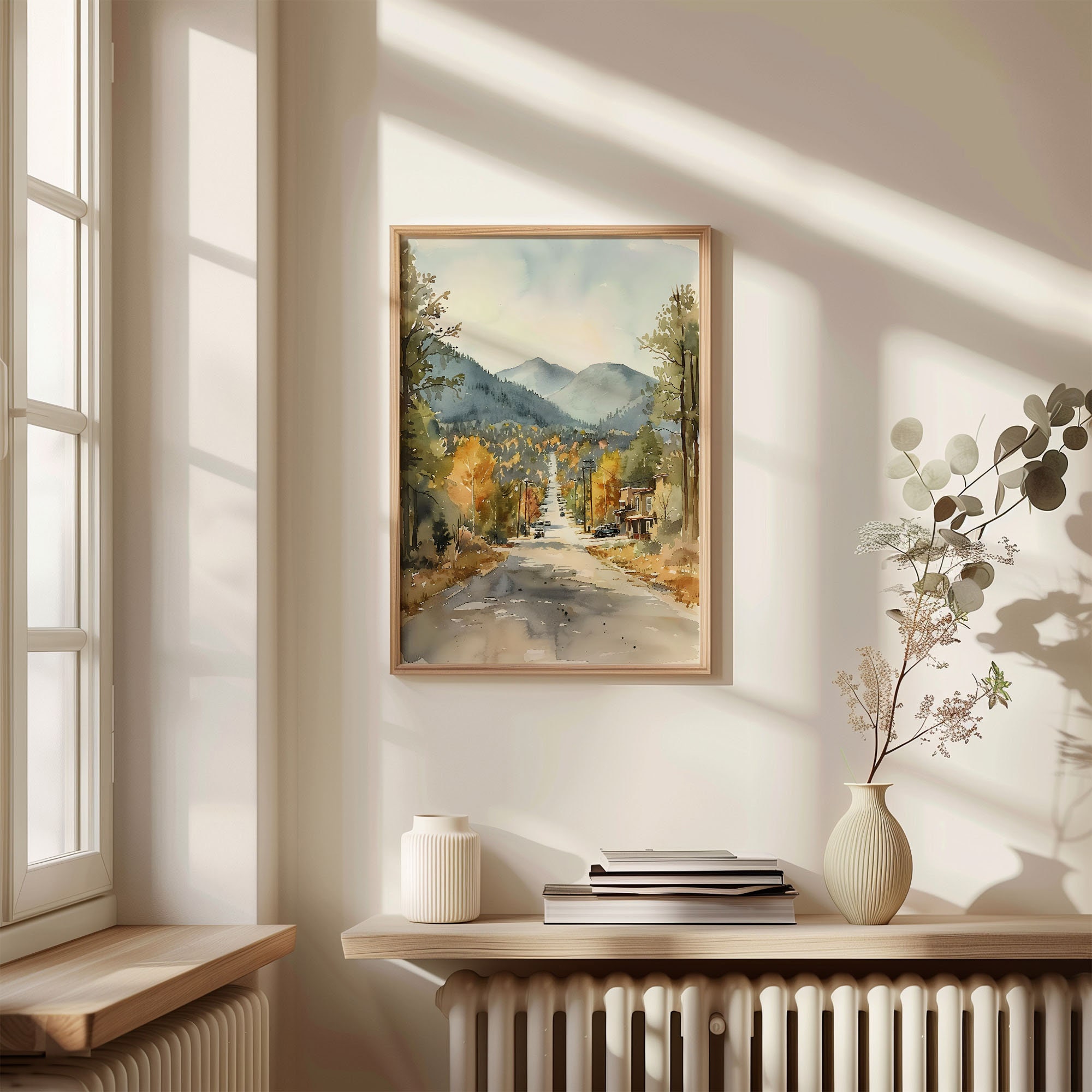 Flagstaff Arizona Watercolor Art Print: Scenic Travel Poster - Etsy