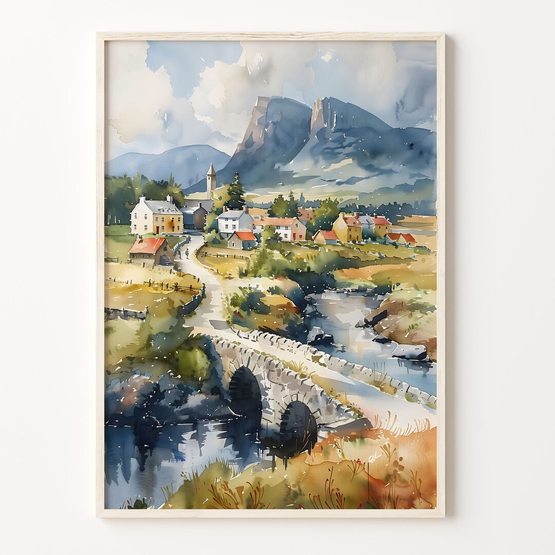 Sligo Watercolor Painting, Benbulben Print, Irish Wall Art Poster ...