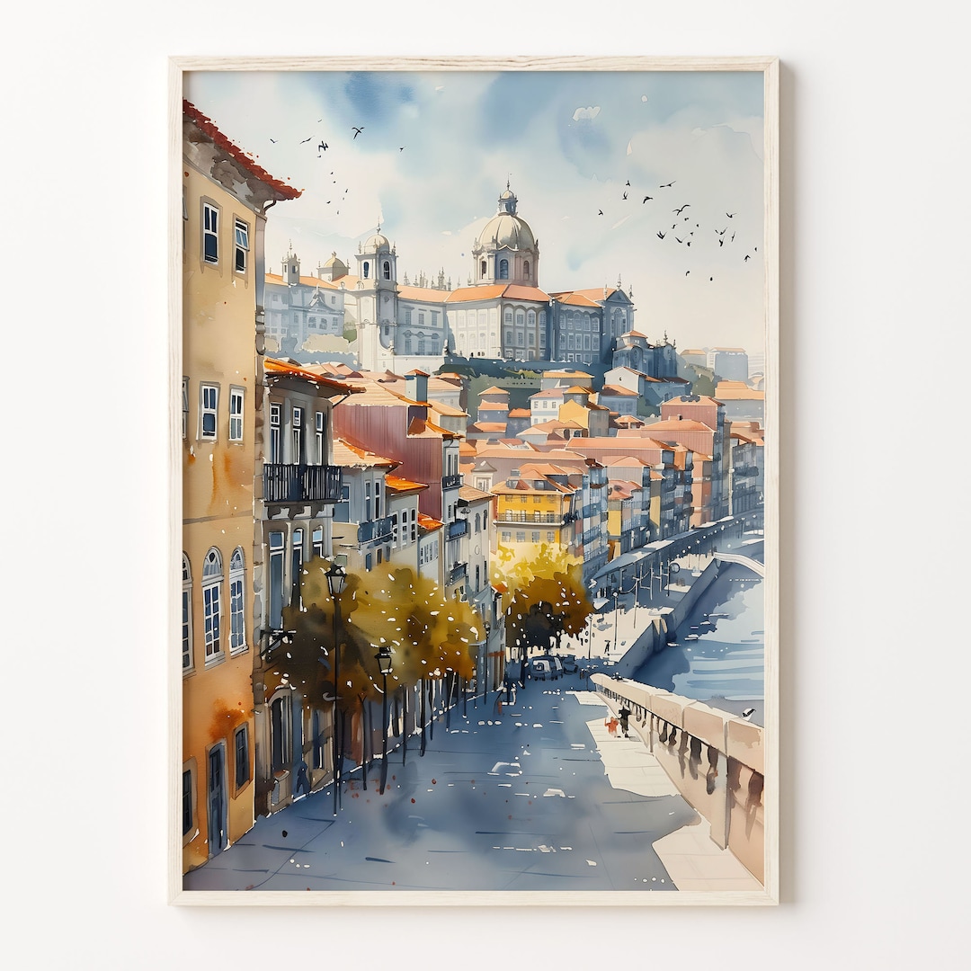 Porto Watercolor Painting, Porto Wall Art, Porto Poster, Porto Print ...