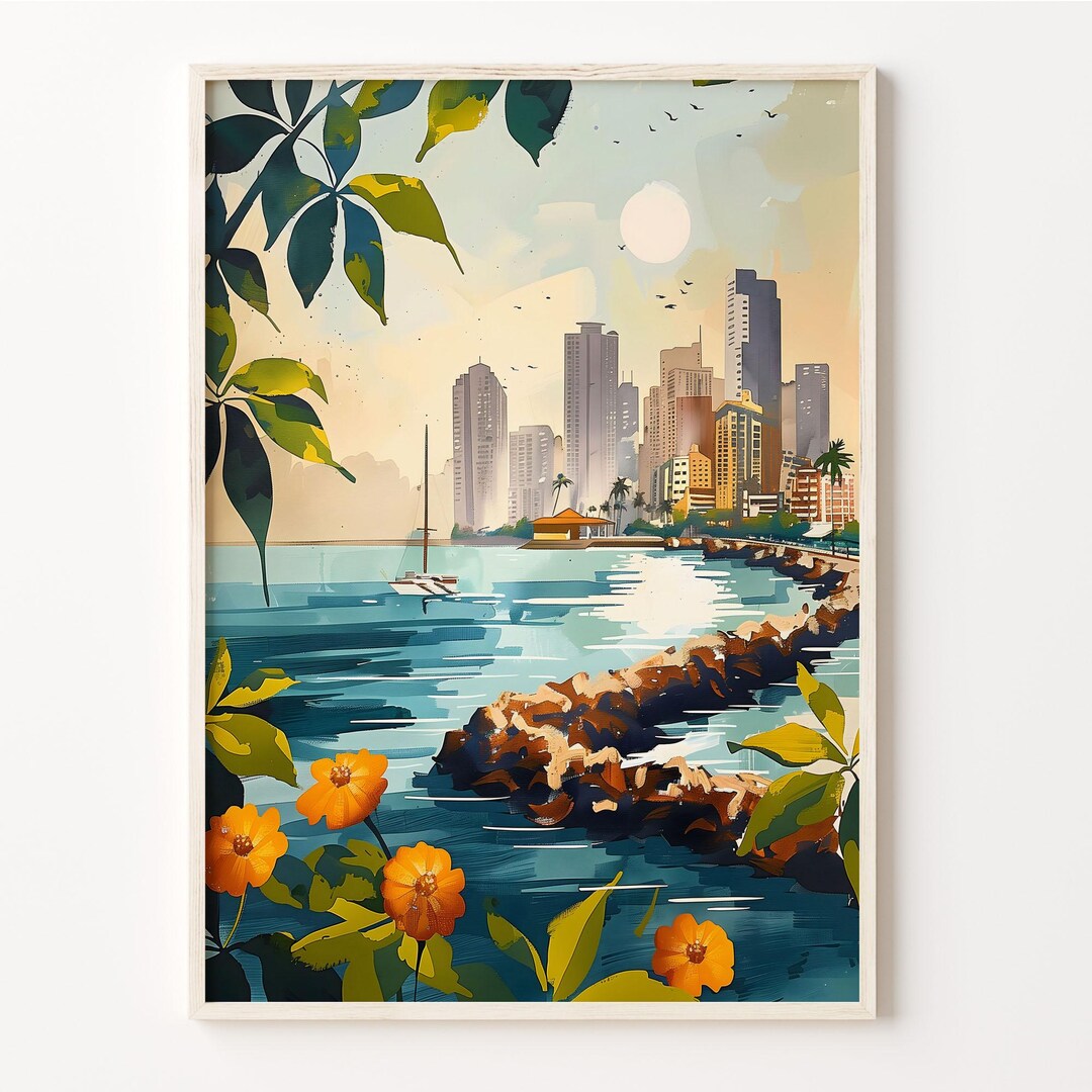 Manila Watercolor Painting, Philippines Poster, Wall Art, Travel Print ...