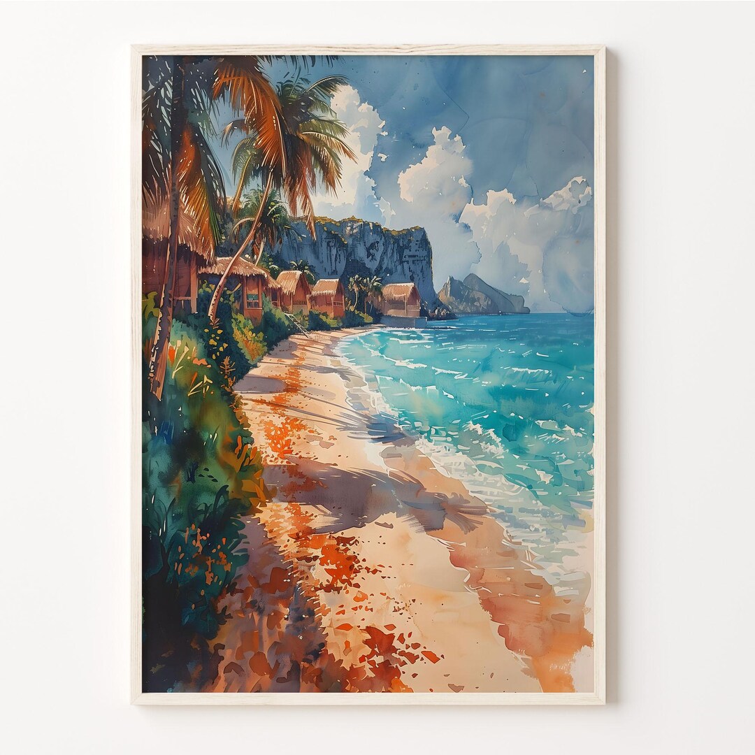 Cancun Watercolor Painting, Cancun Travel Poster, Cancun Wall Art ...