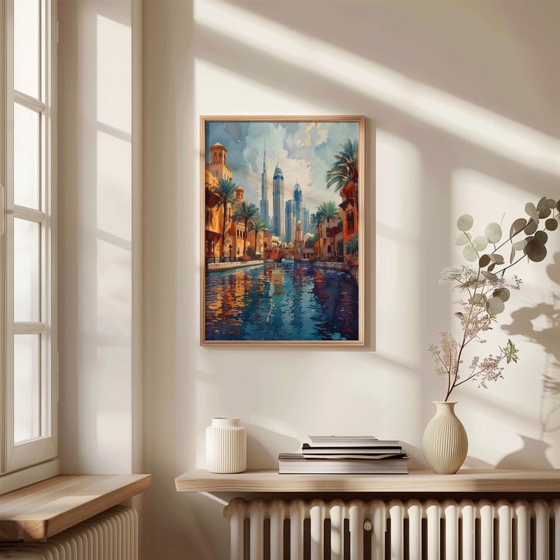Dubai Watercolor Print: Burj Al Arab, UAE Travel Poster - Etsy
