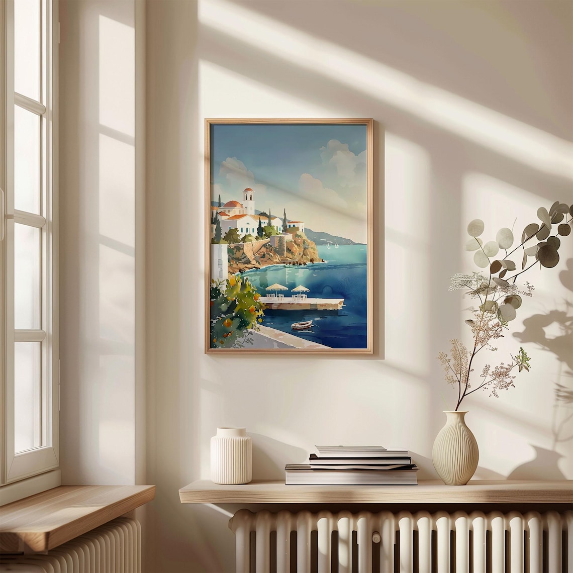 Cyprus Watercolor Painting, Cyprus Print, Cyprus Poster, Cyprus Wall ...