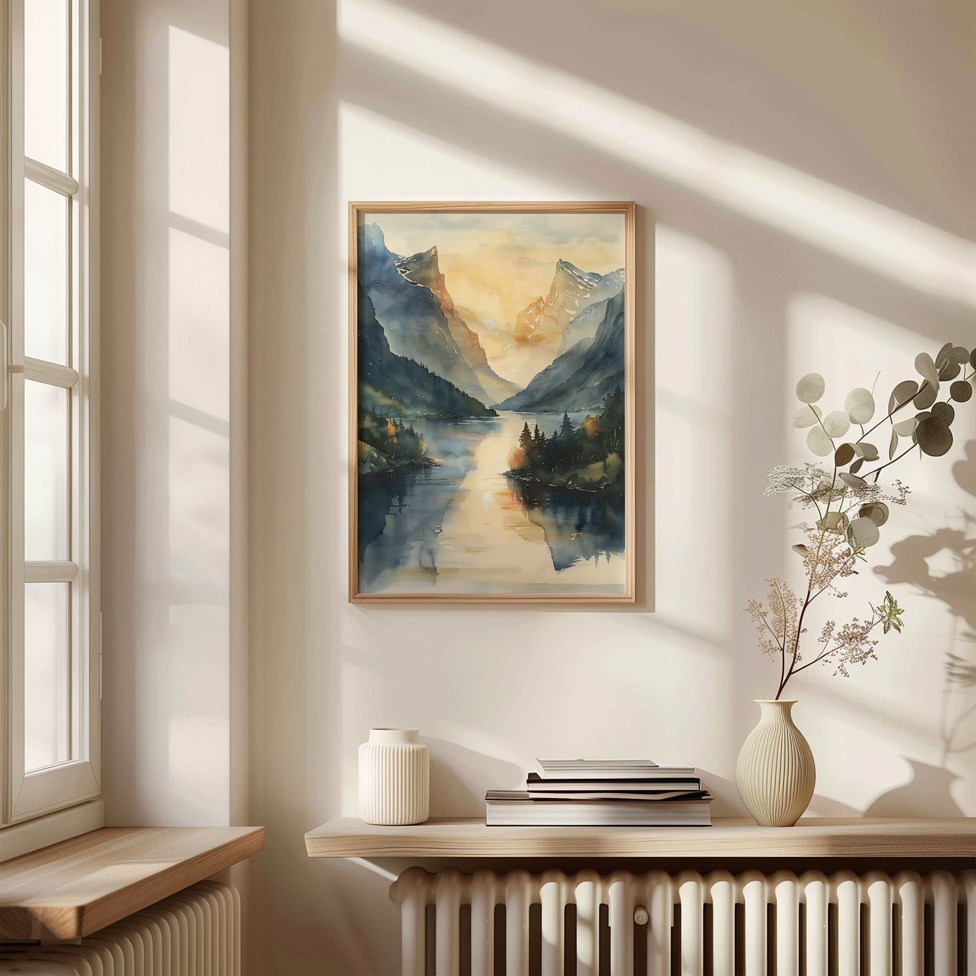 Norway Fjords Watercolor Painting: Nordic Travel Poster - Etsy UK