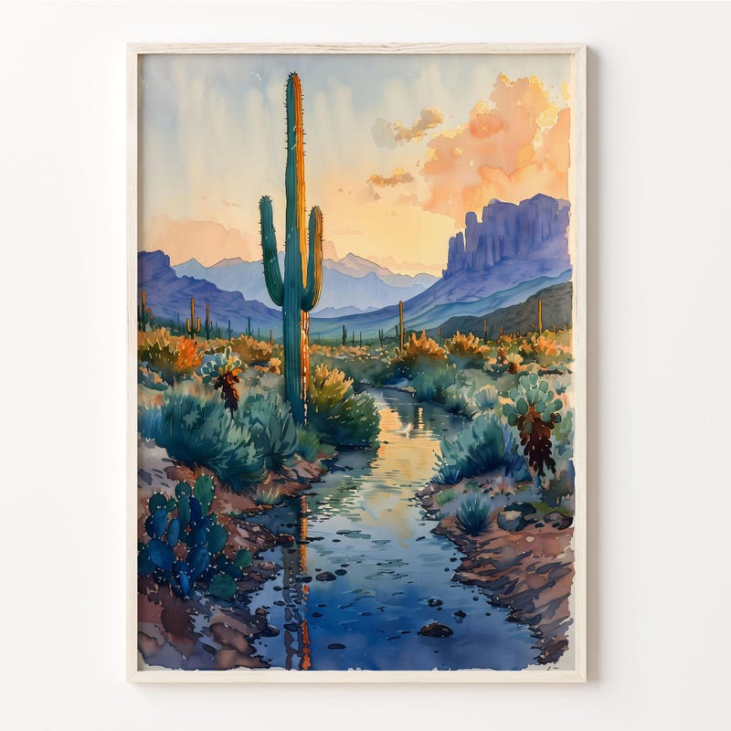 Saguaro Painting - Etsy
