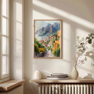 Cape Town Watercolor Painting, South Africa Poster, Africa Wall Art ...