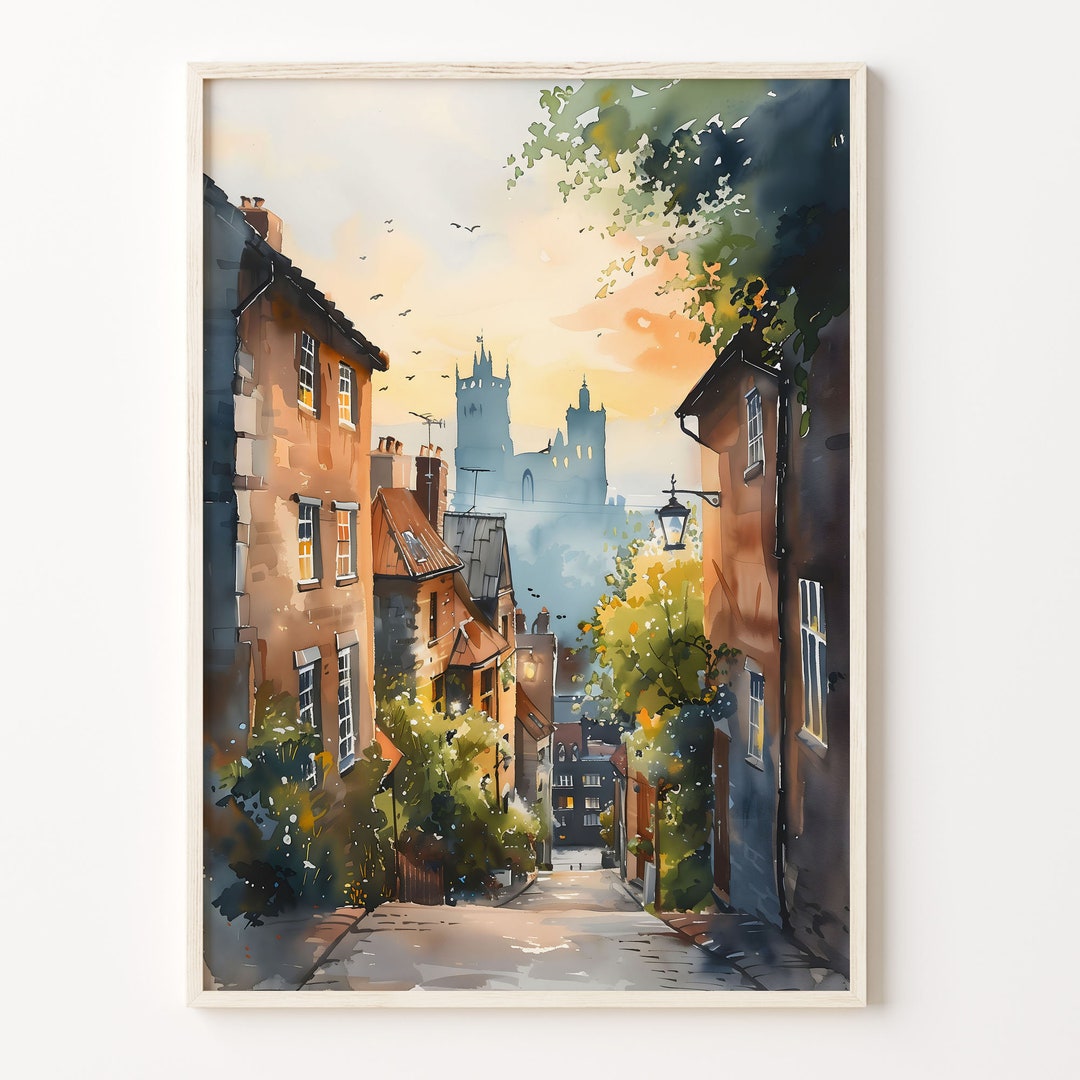 Sheffield Watercolor Painting: United Kingdom Travel Art - Etsy