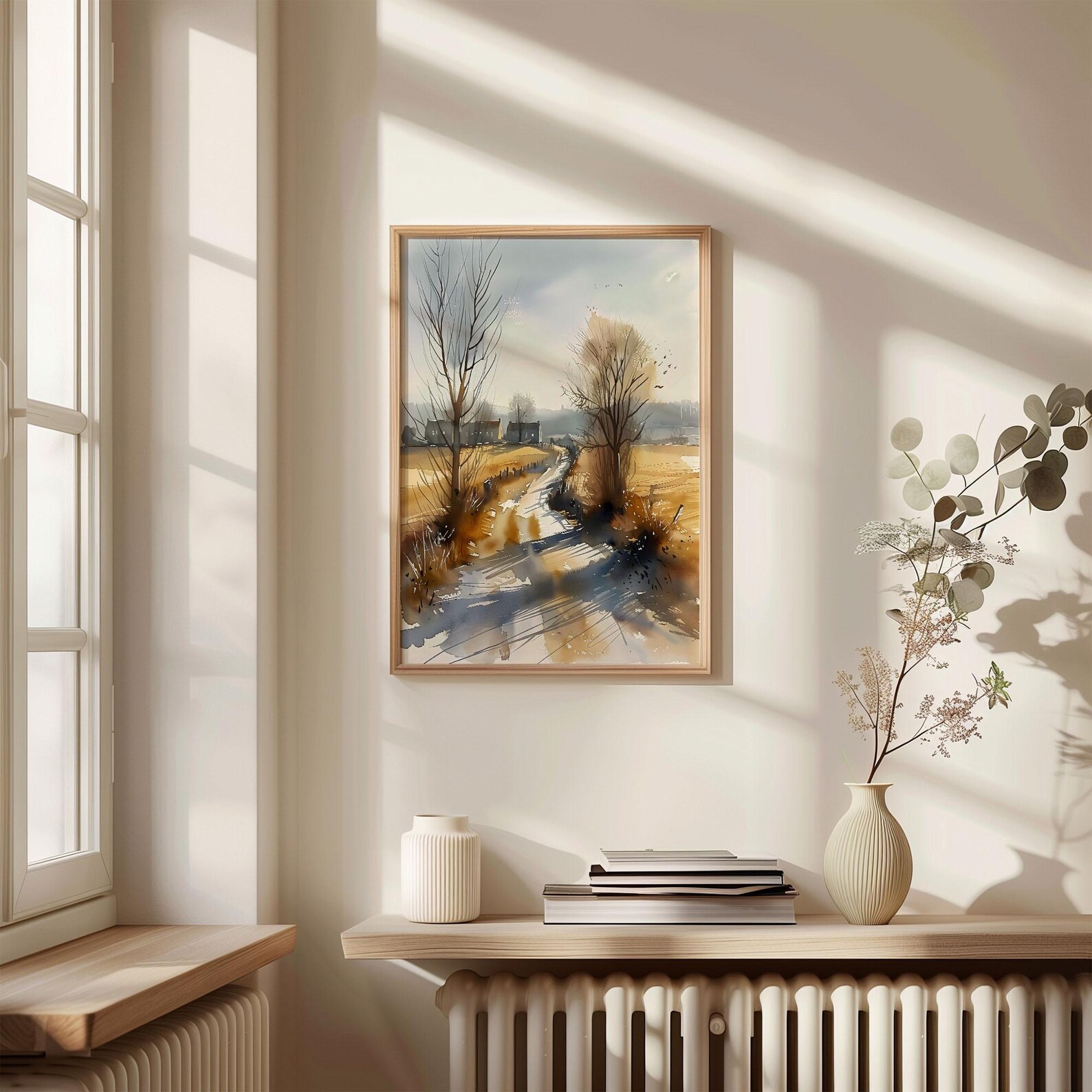 Watercolor Painting, Chilterns AONB Travel Poster, Wall Art ...