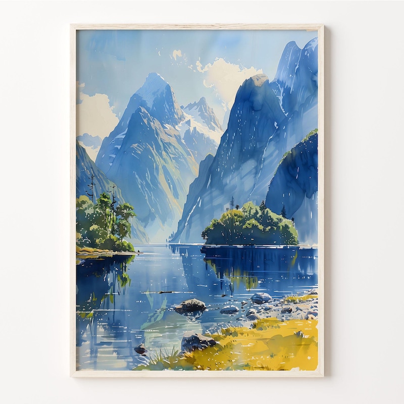 Milford Sound Painting - Etsy