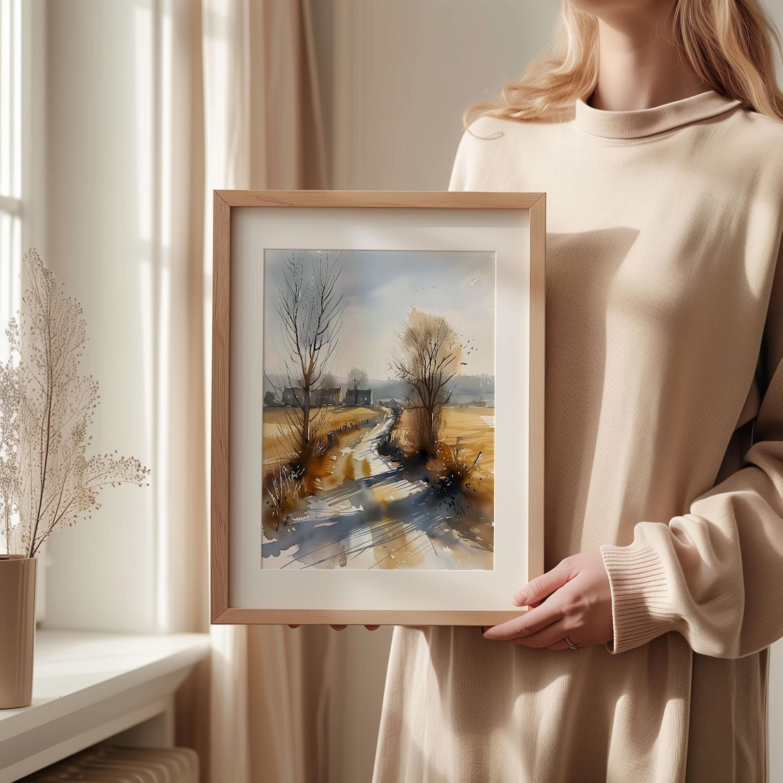 Watercolor Painting, Chilterns AONB Travel Poster, Wall Art ...