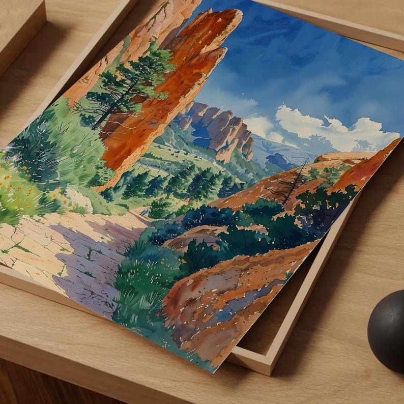 Red Rocks Amphitheatre Watercolor Print: Colorado Travel Poster - Etsy