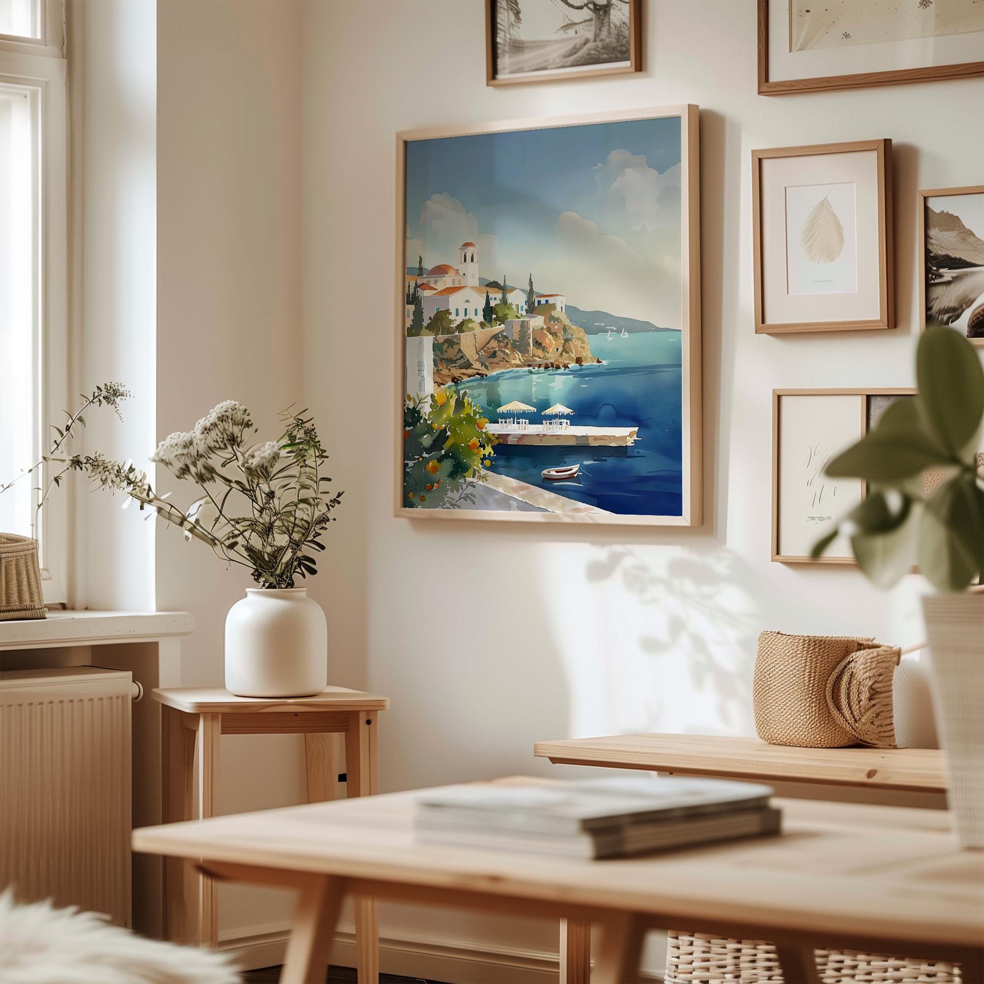 Cyprus Watercolor Painting, Cyprus Print, Cyprus Poster, Cyprus Wall ...