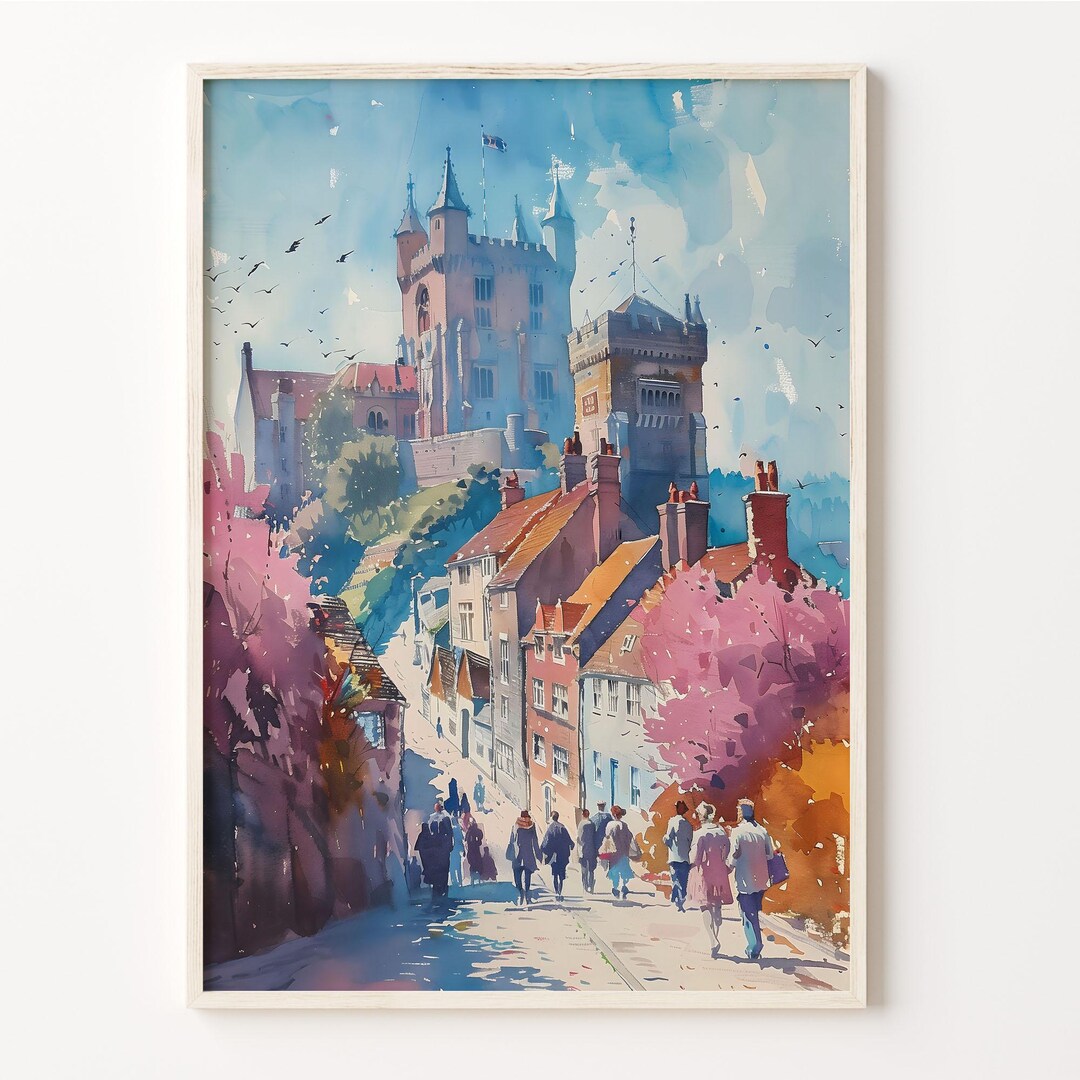 Winchester Watercolor Painting, Travel Poster, Wall Art Print ...