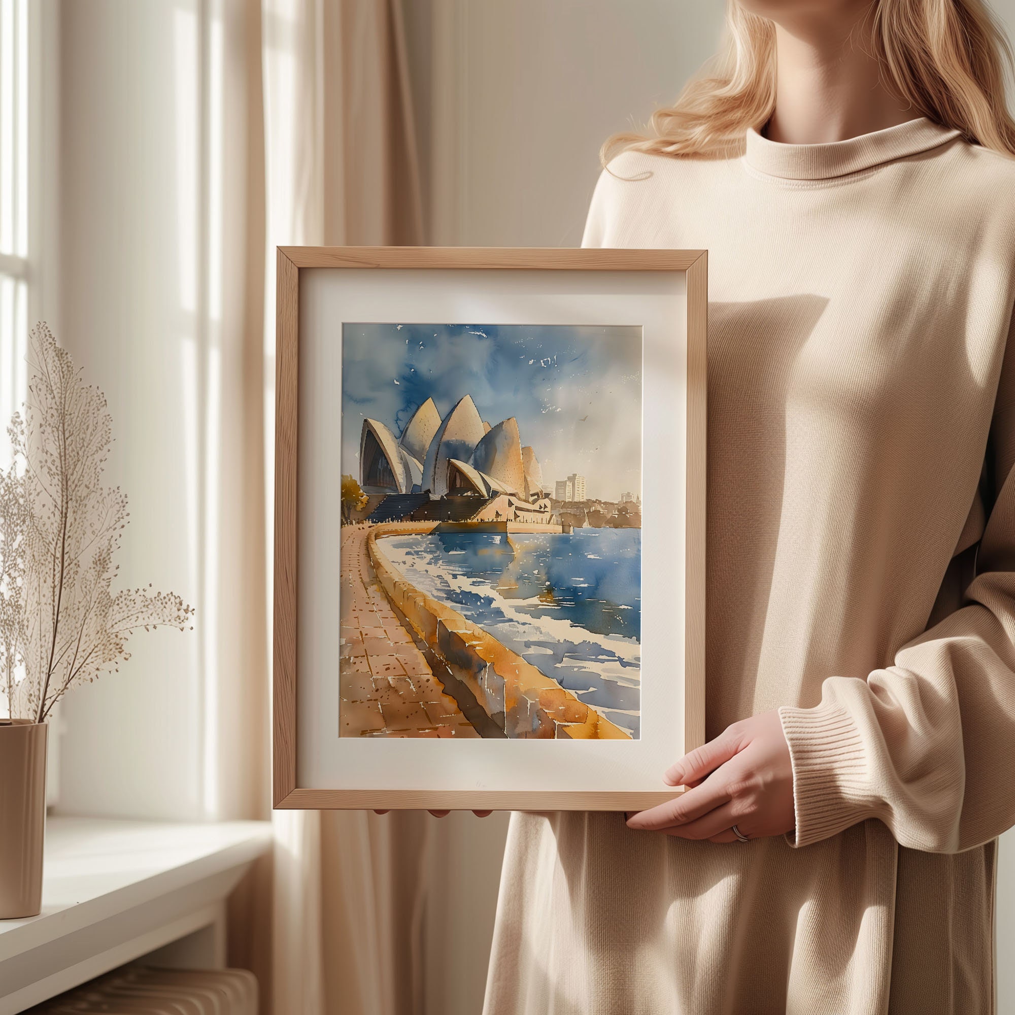 Sydney Opera House Watercolor Painting, Wall Art, Poster, Home Décor ...
