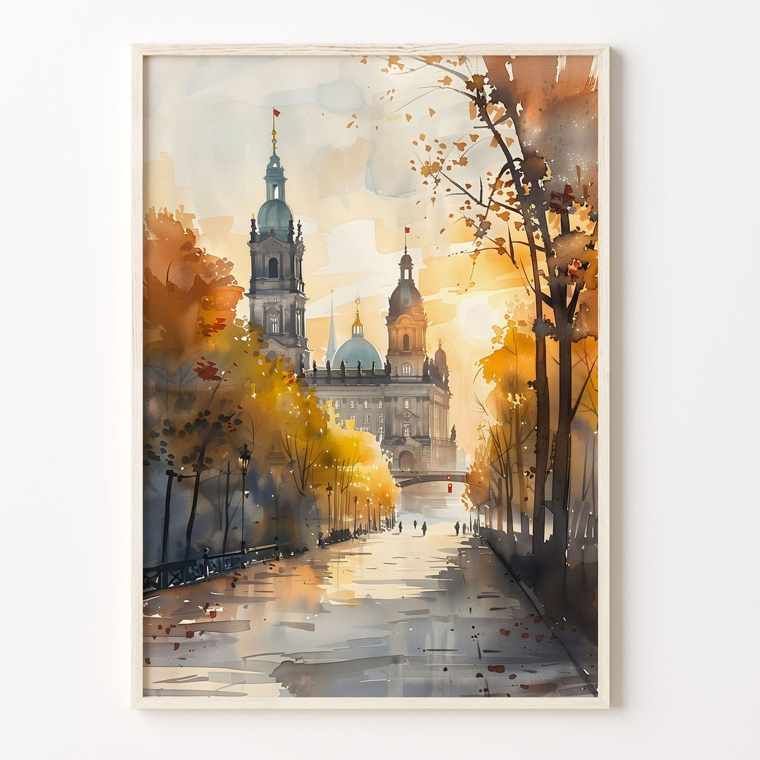 Berlin Watercolor Painting: Germany Travel Art Print - Etsy