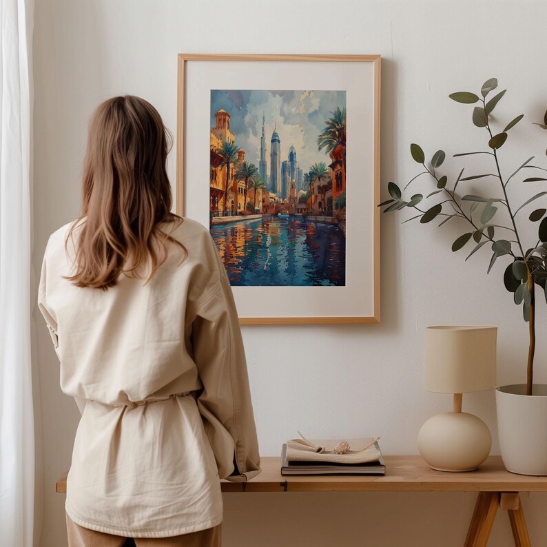 Dubai Watercolor Print: Burj Al Arab, UAE Travel Poster - Etsy