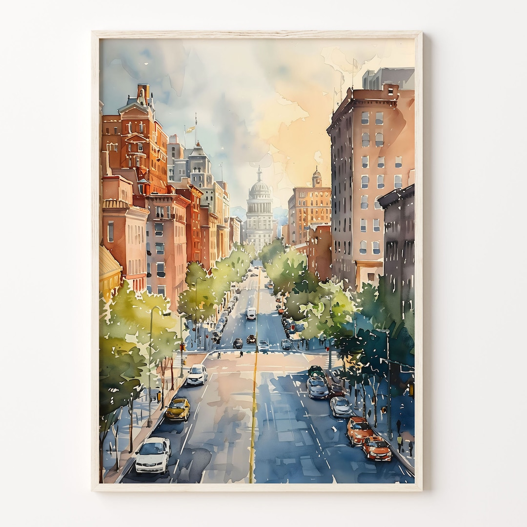 Knoxville Watercolor Painting, Tennessee Art, Sunsphere Wall Art ...