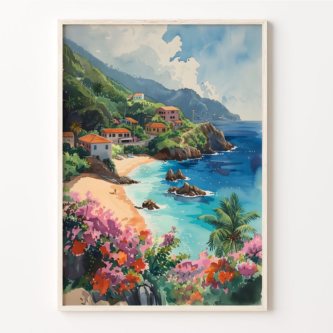 Grenada Watercolor Painting: Caribbean Travel Art Print - Etsy