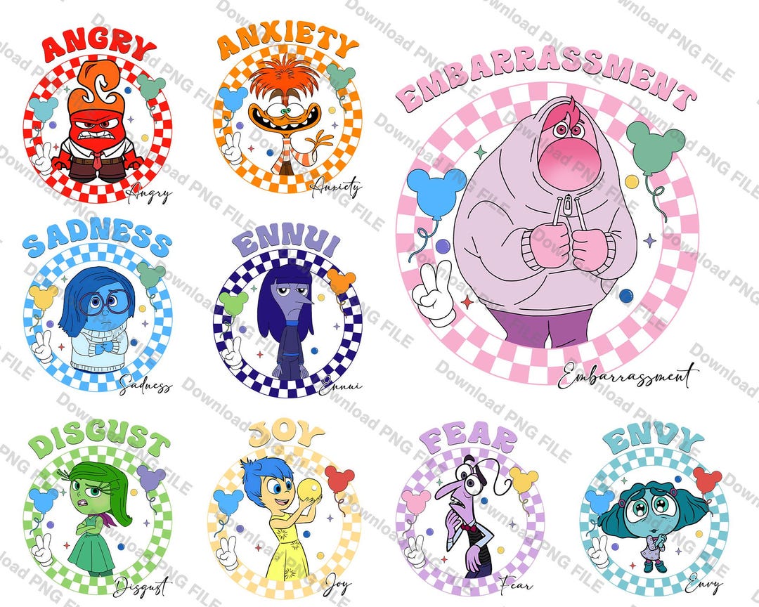 Today I Feel, Inside Out Png, Inside Out Characters Digital Download ...