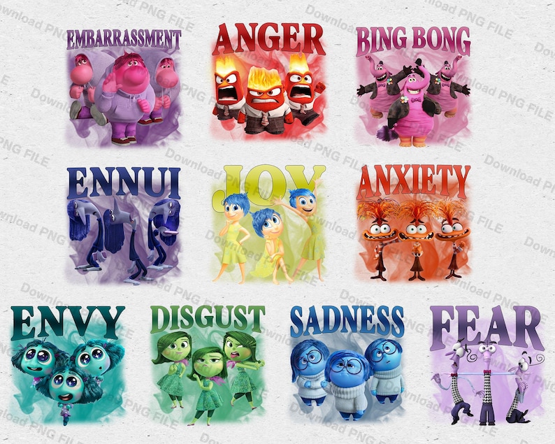 Inside Out Character Png, Inside Out 2 Png, It's Okay to Feel All the ...