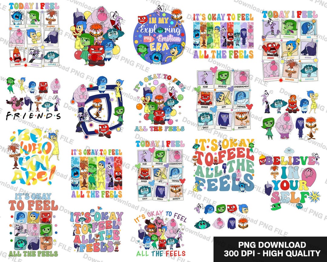 Hoy me siento, Inside Out Png, Inside Out Personajes Descarga Digital ...