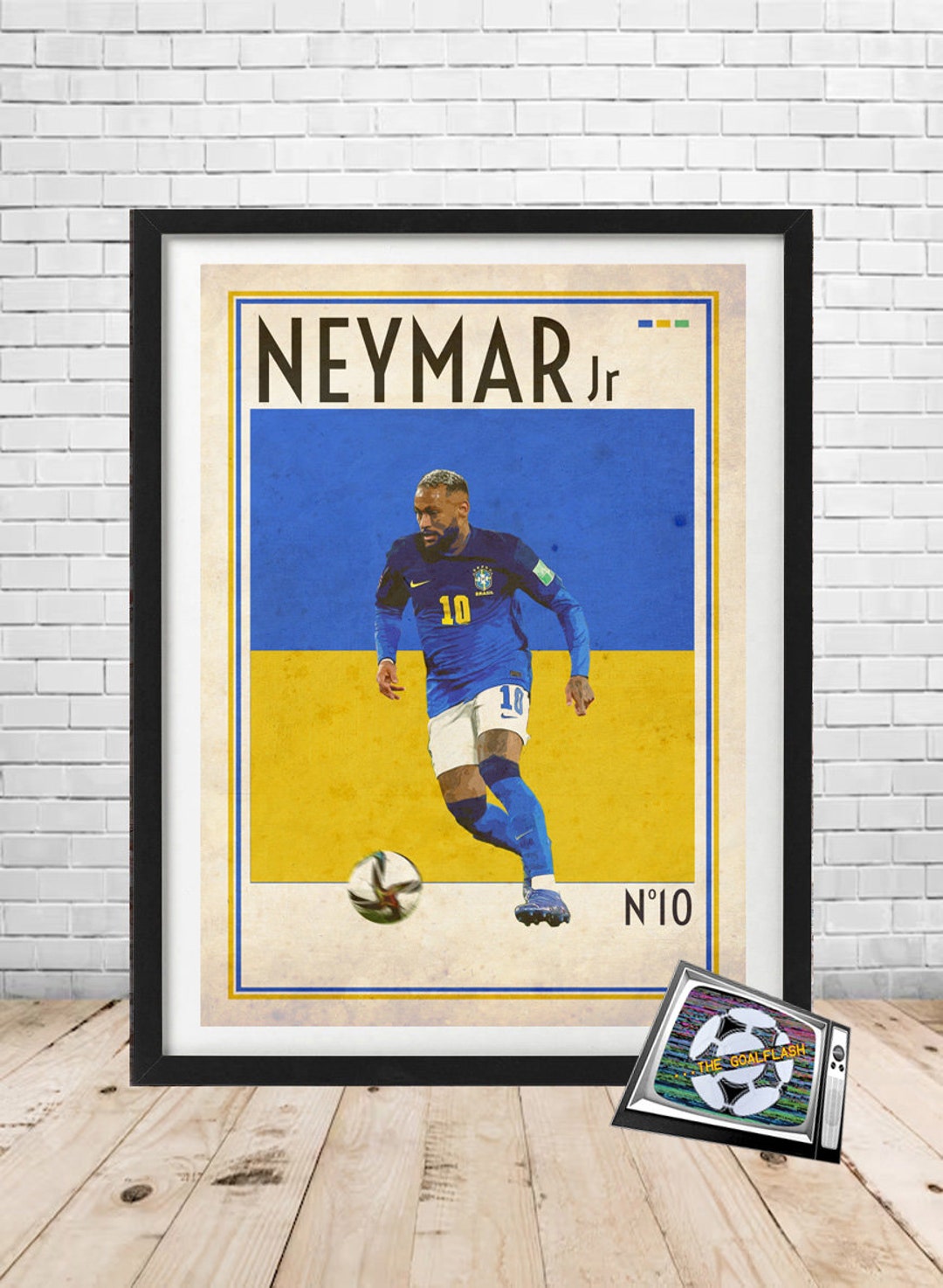 NEYMAR JR Retro Style Illustrated Art Print A3 or A4 Size - Etsy
