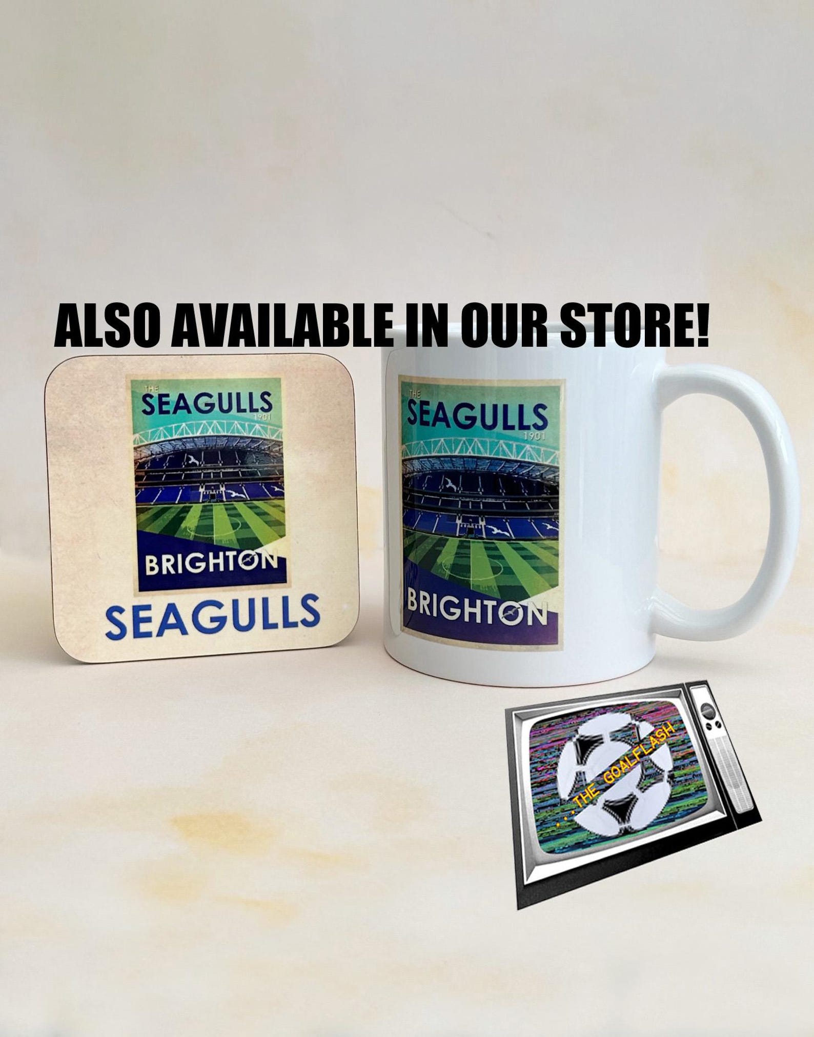 BRIGHTON and Hove Albion FC Retro Style Illustrated Print A3 or A4 ...