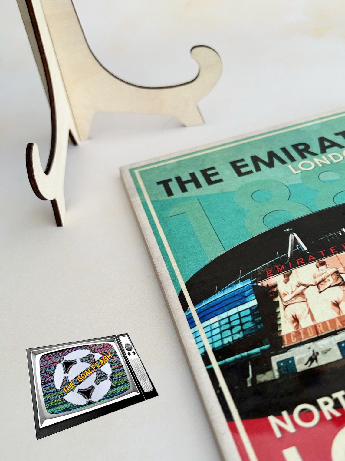ARSENAL STADIUM Retro Style Illustrated Print on a Ceramic Tile - Etsy