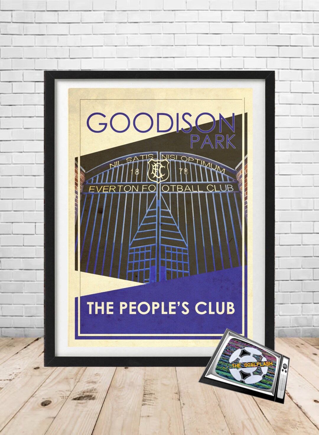 EVERTON GOODISON PARK Retro Style Illustrated Art Print A3 or A4 - Etsy