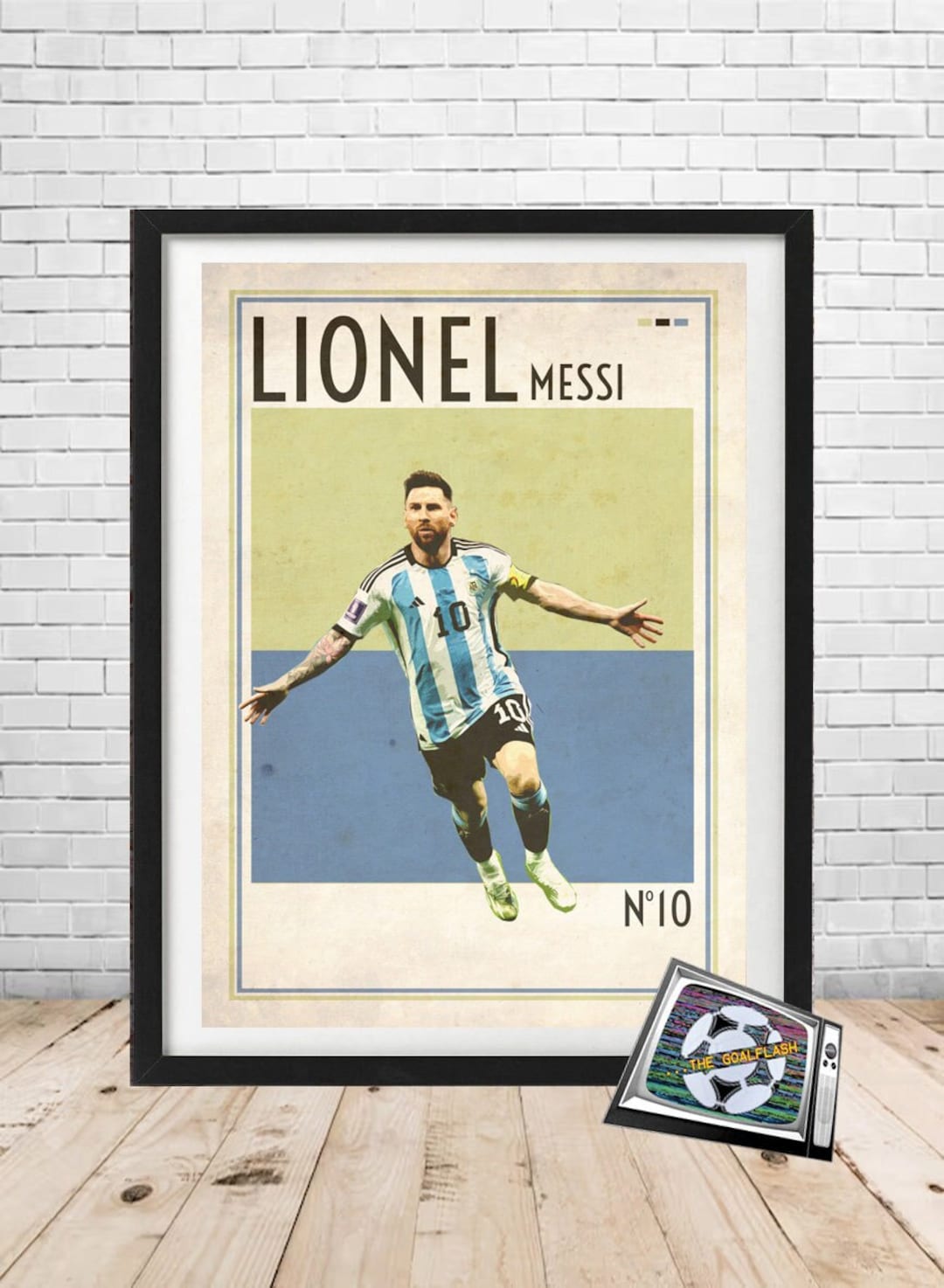LIONEL MESSI Retro Style Illustrated Print A3 and A4 UNFRAMED - Etsy