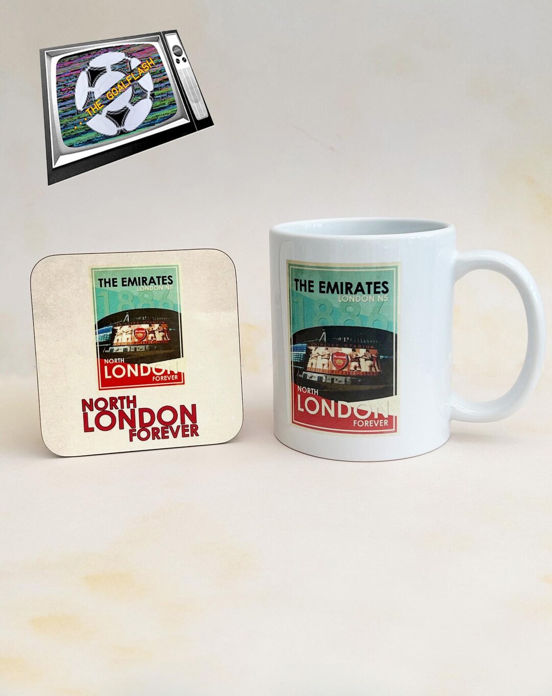 ARSENAL FC the Emirates Mug and Coaster Set - Etsy